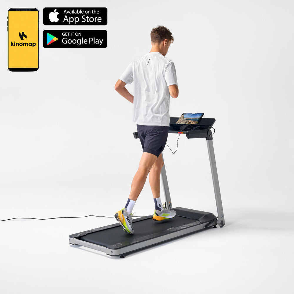 Tapis de course pliable 14km/h, COMPACT RUN100 garanti par Decathlon